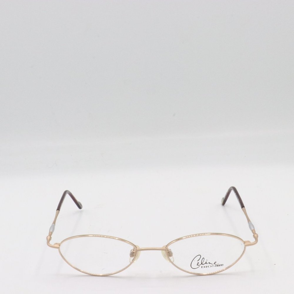 Celine Dion Gold Small Oval Full Rim Vintage Celebrit… - Gem